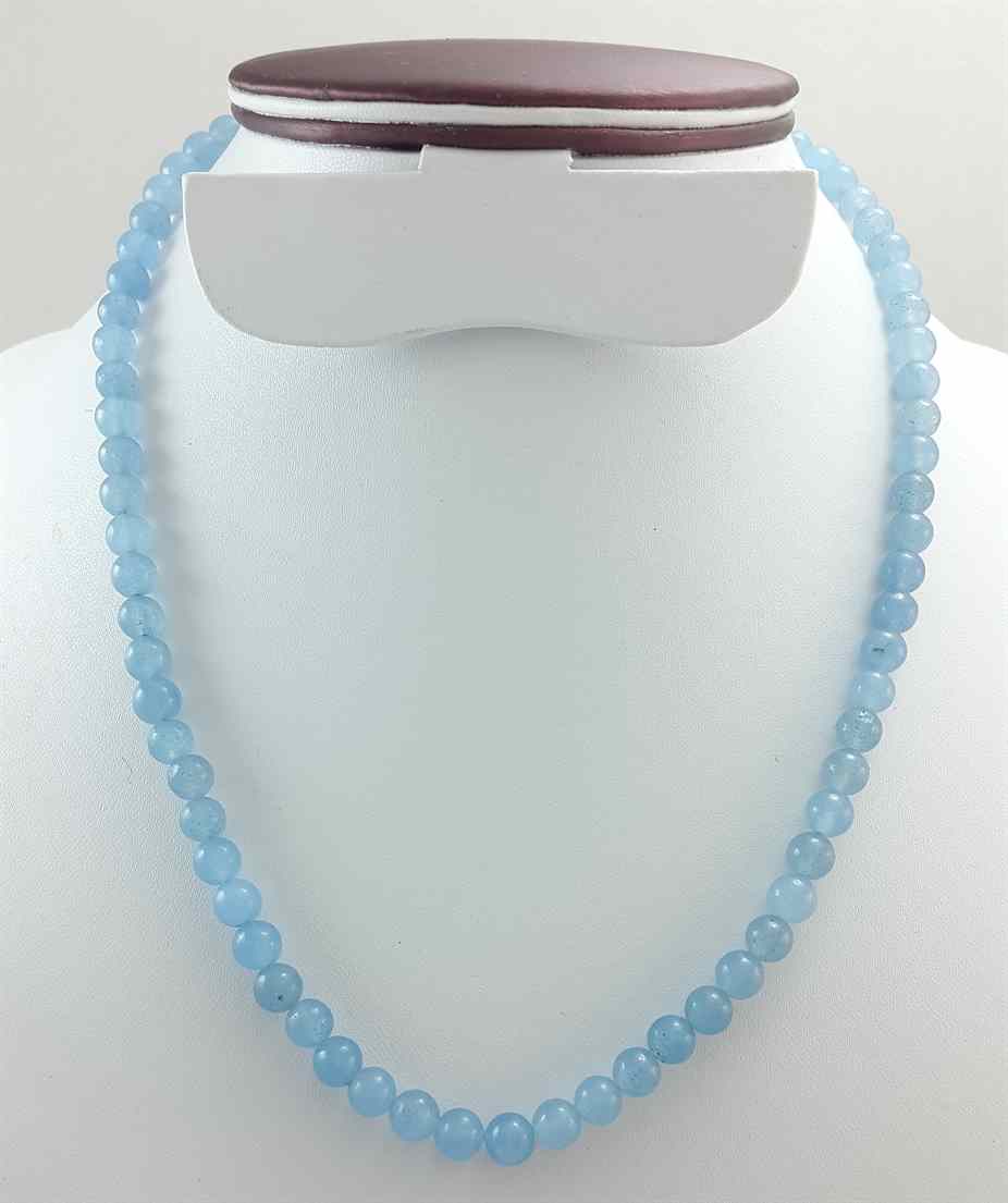 Blue Jade Rosary 27 Gram (Length 19 Inch)
